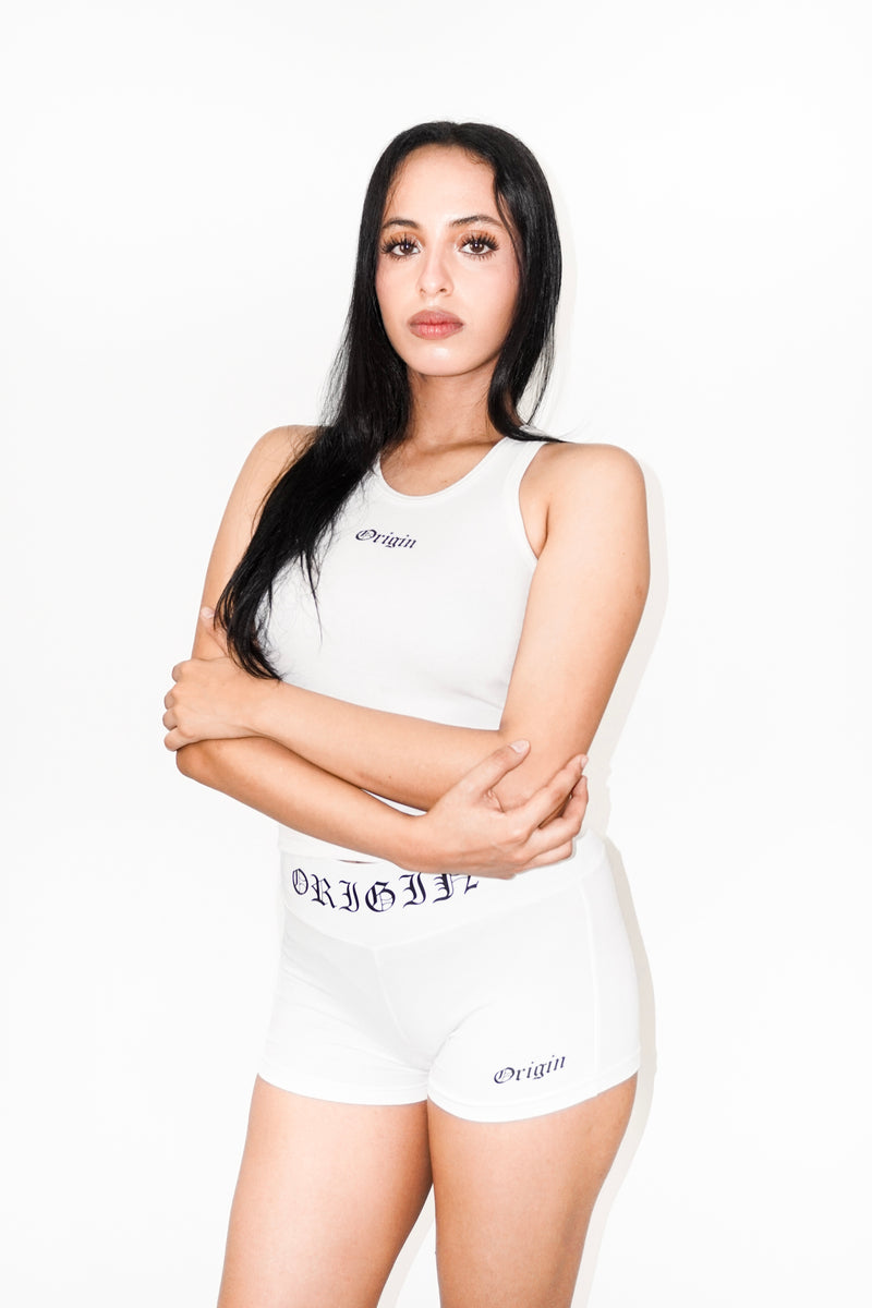 OE Minimal Crop Tank Top Ivory – Origin