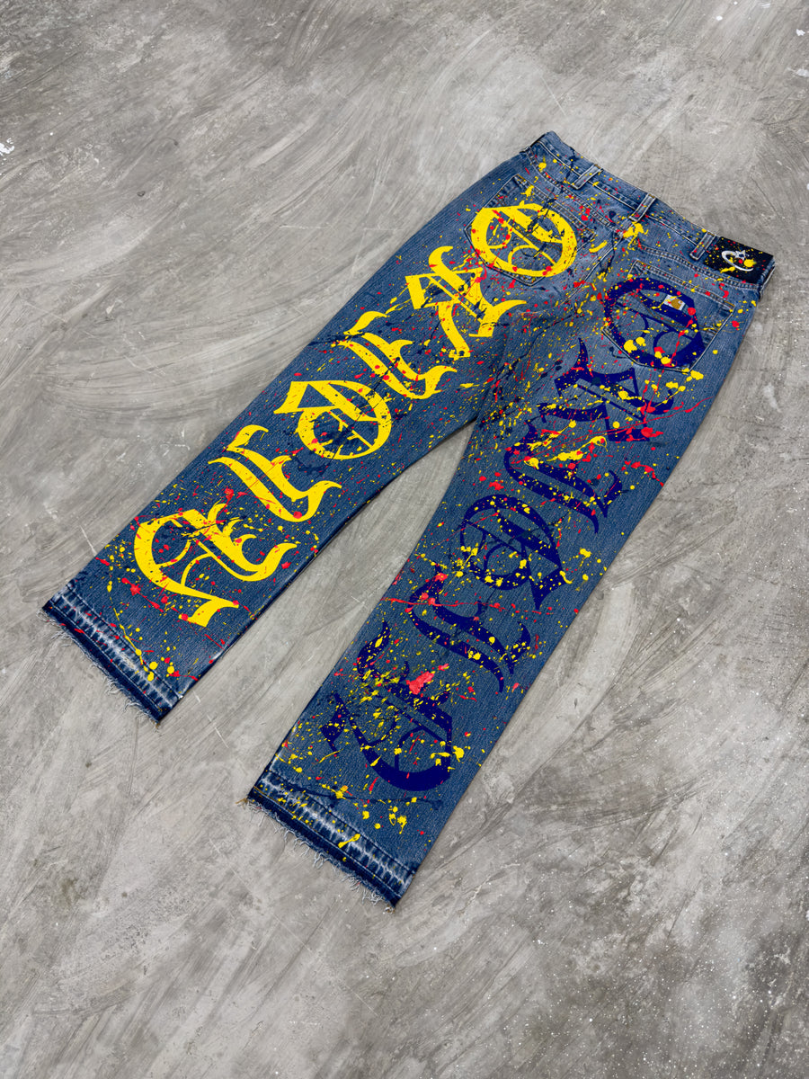 OE Paint Splatter YeBlue Vintage Carhartt Denim Jeans – Origin